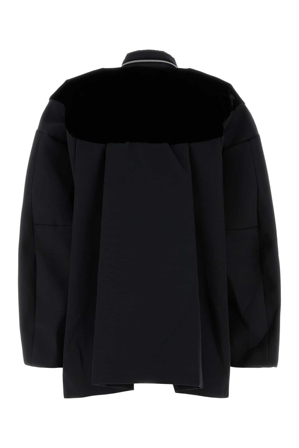 Sacai Black Grosgrain Oversize Jacket Sacai