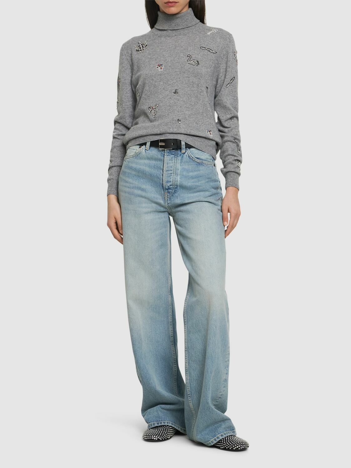 MSGM Embroidered Turtleneck Sweater MSGM