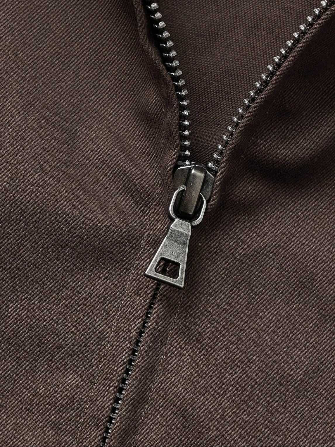 Nike - Logo-Embroidered Cotton-Twill Harrington Jacket - Brown Nike