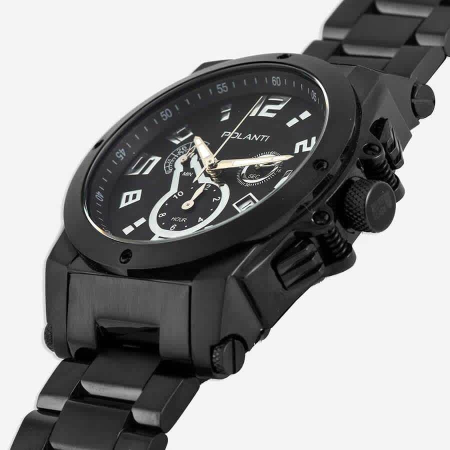 Polanti Zone Chronograph Black Dial Mens Watch PLZ-2800BK Polanti