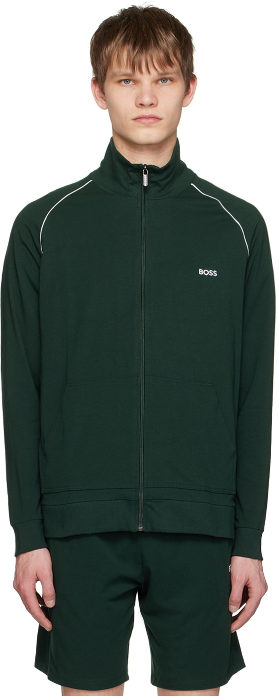 BOSS Green Embroidered Track Jacket BOSS