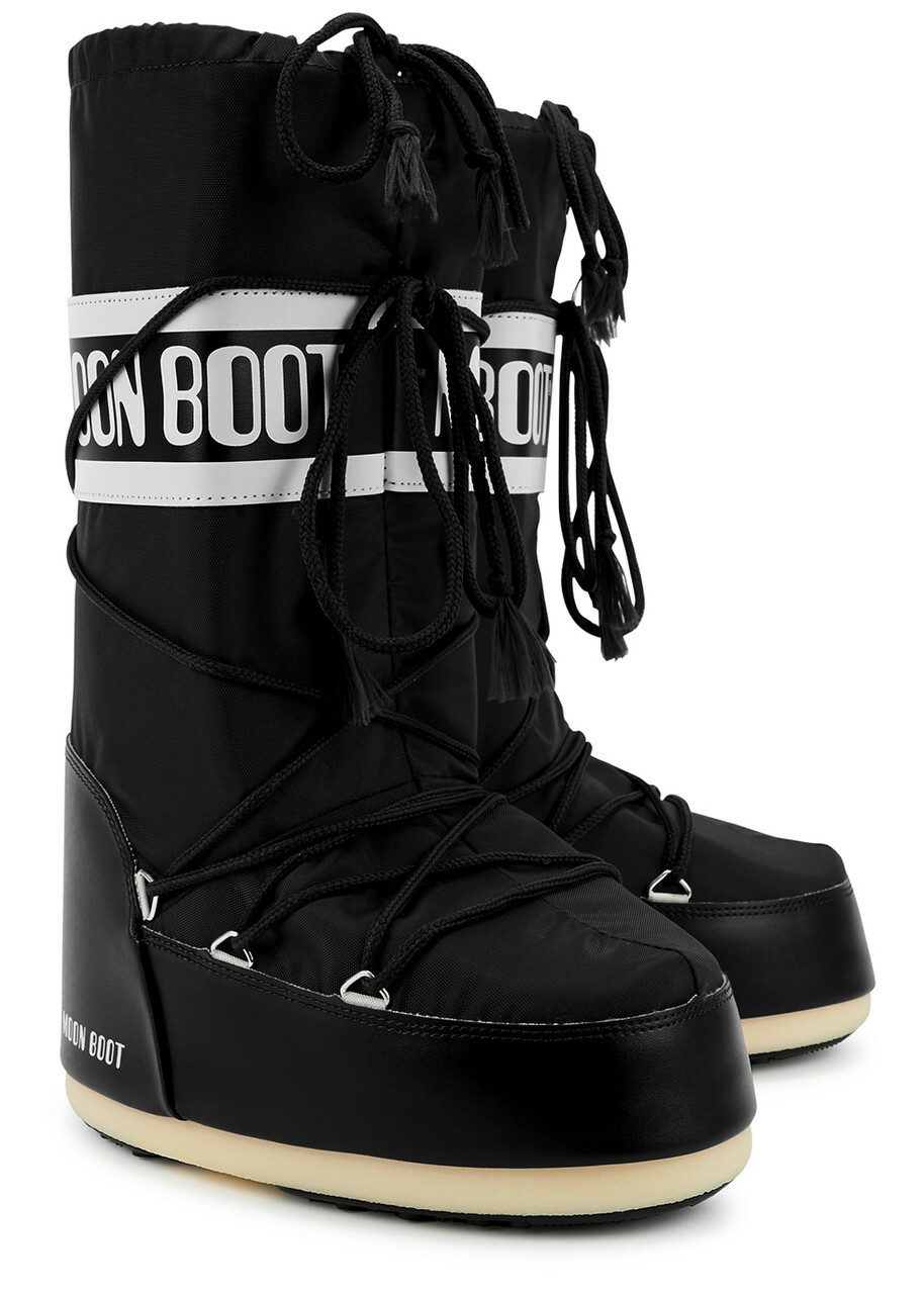 Moon Boot Icon Padded Nylon Mid-calf Snow Boots Black Moon Boot