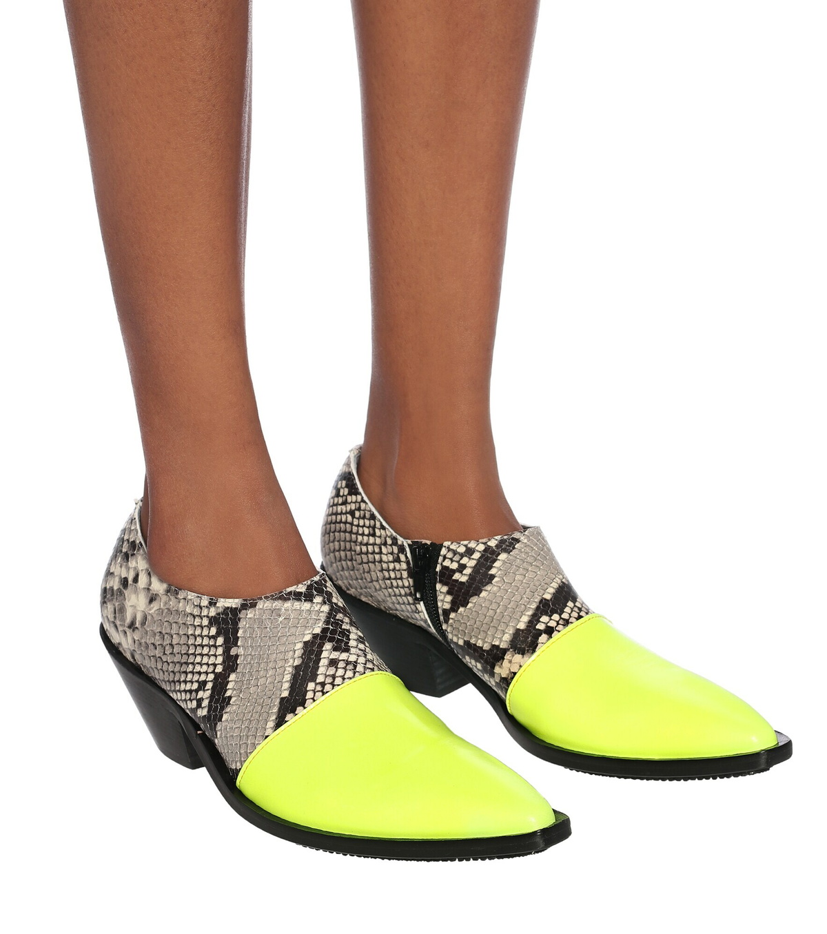 Junya Watanabe - Snake-effect leather ankle boots Junya Watanabe