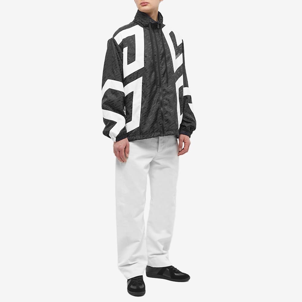 Versace Men's Greca Logo Padded Jacket in Black/White Versace