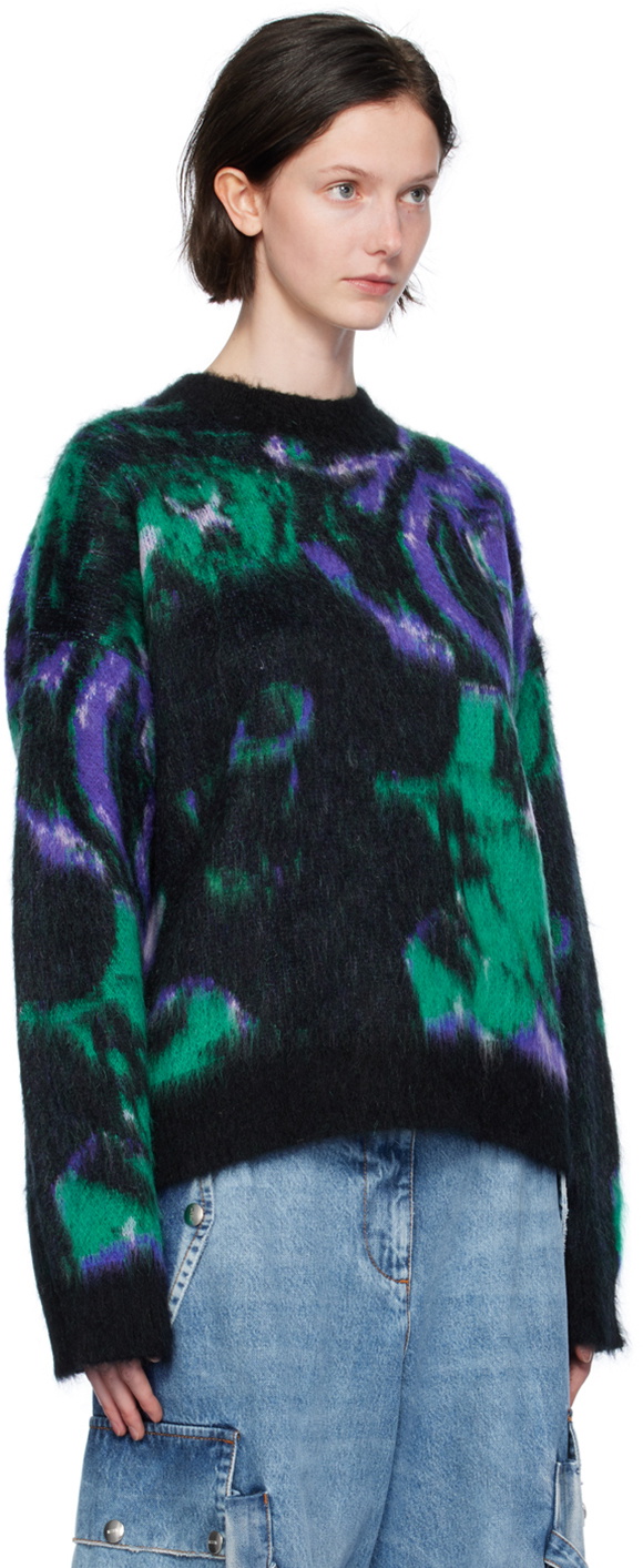 MSGM Black & Green Graphic Sweater MSGM
