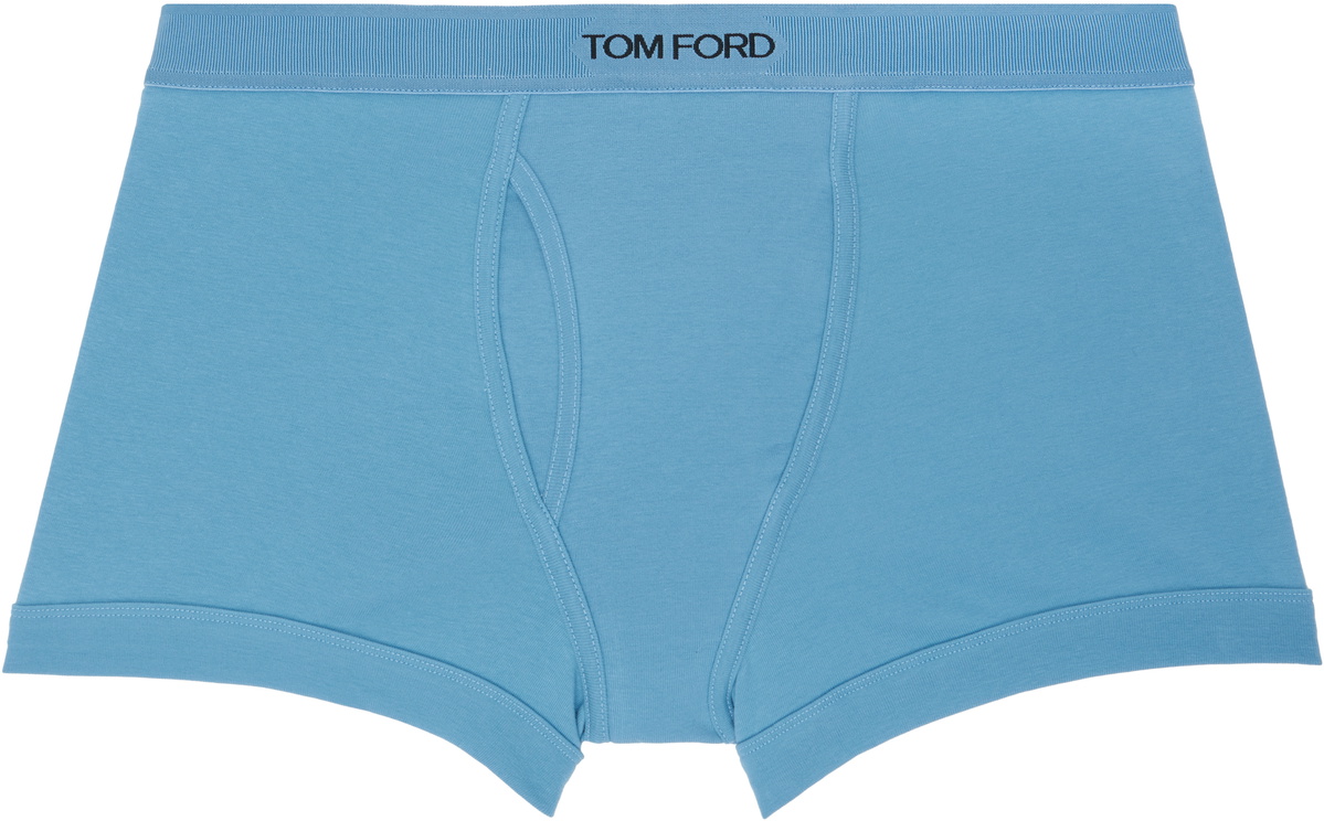 TOM FORD Blue Cotton Stretch Jersey Boxer Briefs TOM FORD
