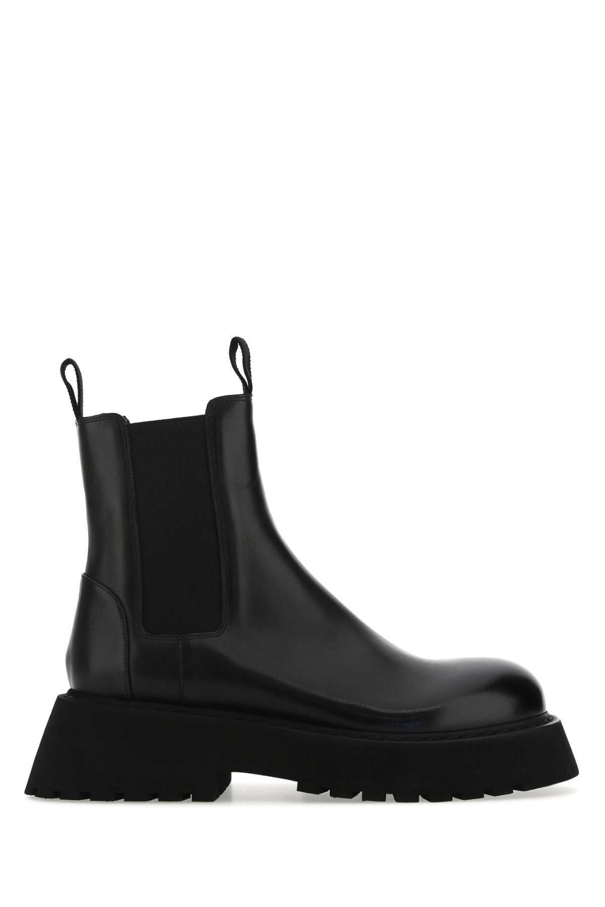 Marsell Black Leather Ankle Boots Marsèll