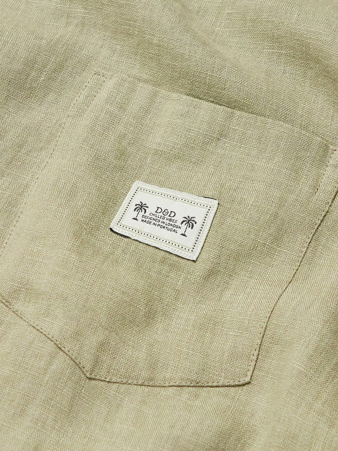 Desmond & Dempsey - Linen Pyjama Set - Green Desmond & Dempsey