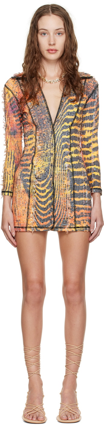 Luna Del Pinal SSENSE Exclusive Orange Capsule Minidress Luna Del Pinal