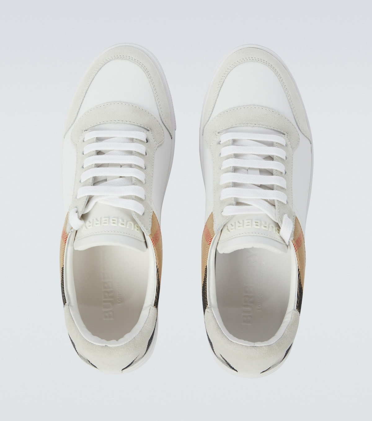 Burberry - Reeth checked leather sneakers Burberry