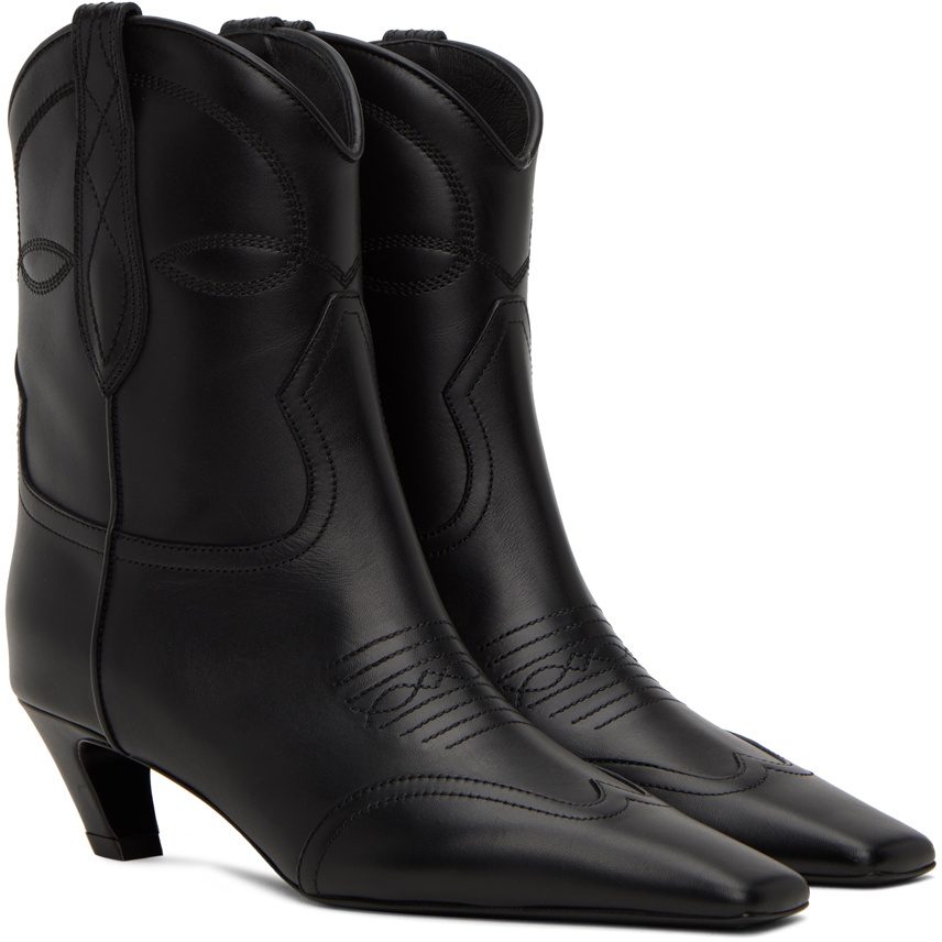 KHAITE Black Dallas Boots Khaite