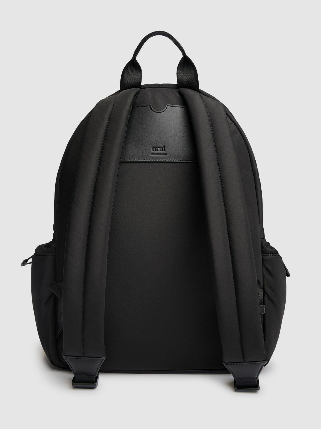 AMI PARIS Padded Nylon Canvas Backpack AMI
