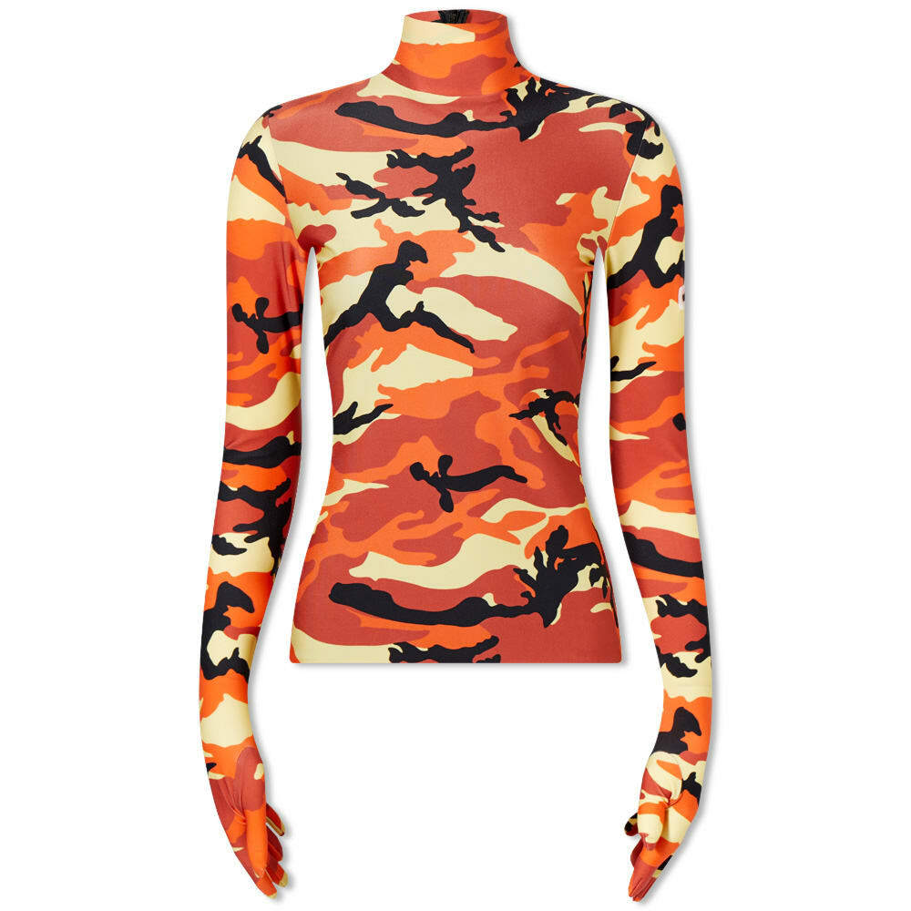 Vetements Women's Camo Styling Top with Gloves in Orange Vetements