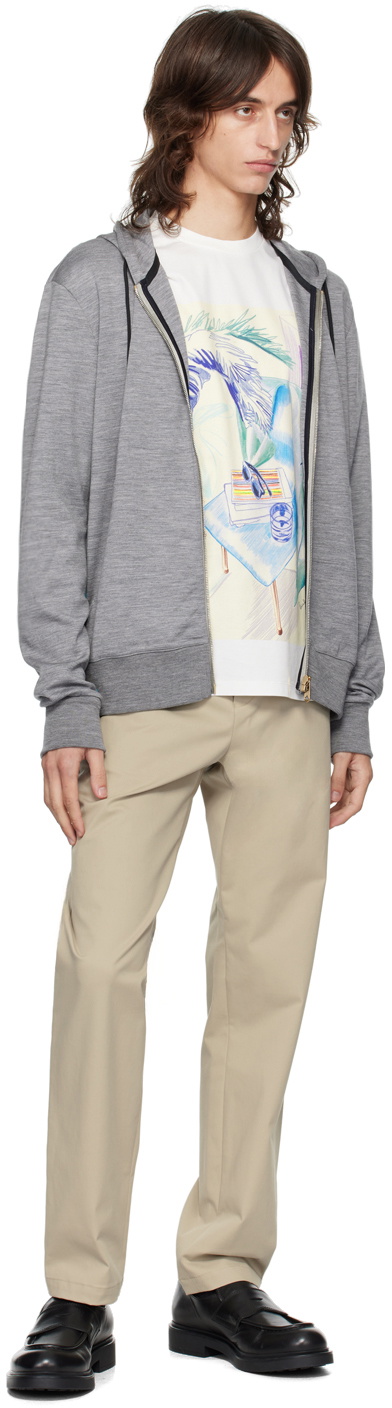 Paul Smith Grey Signature Stripe Hoodie Paul Smith