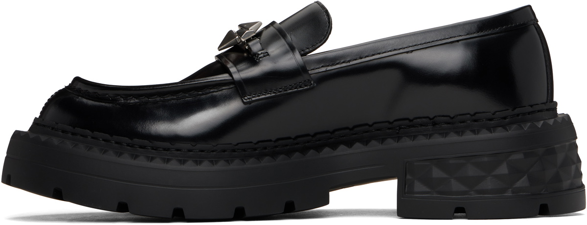 Jimmy Choo Black Marlow Diamond Loafers Jimmy Choo