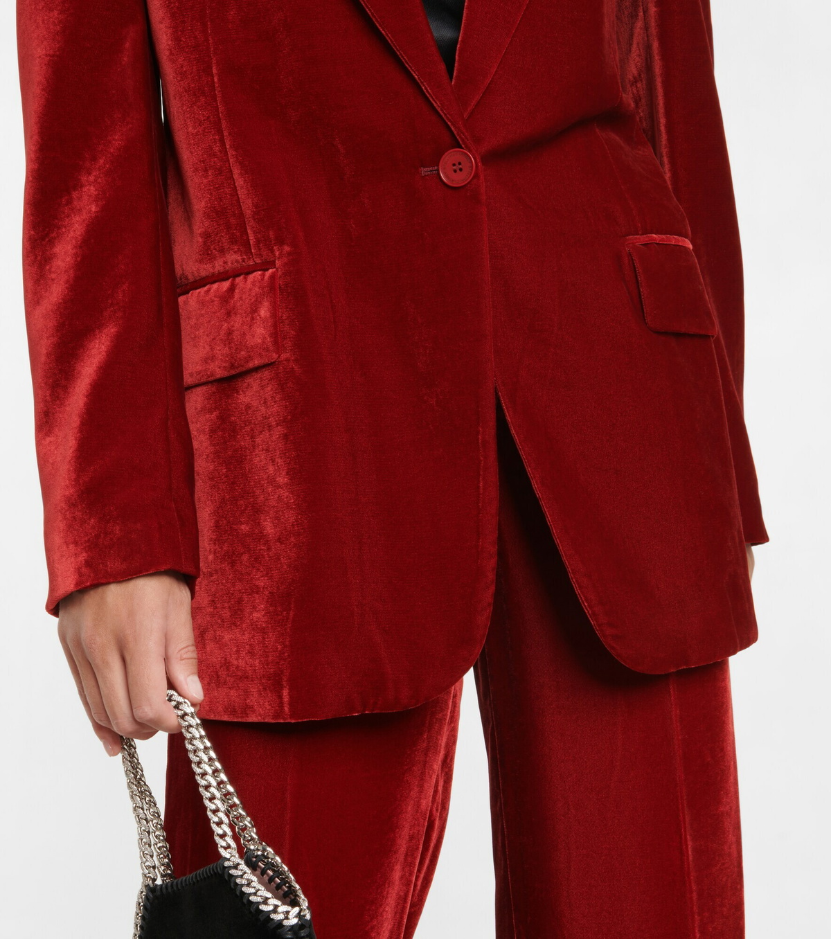 Stella Mccartney Single Breasted Velvet Blazer Stella Mccartney