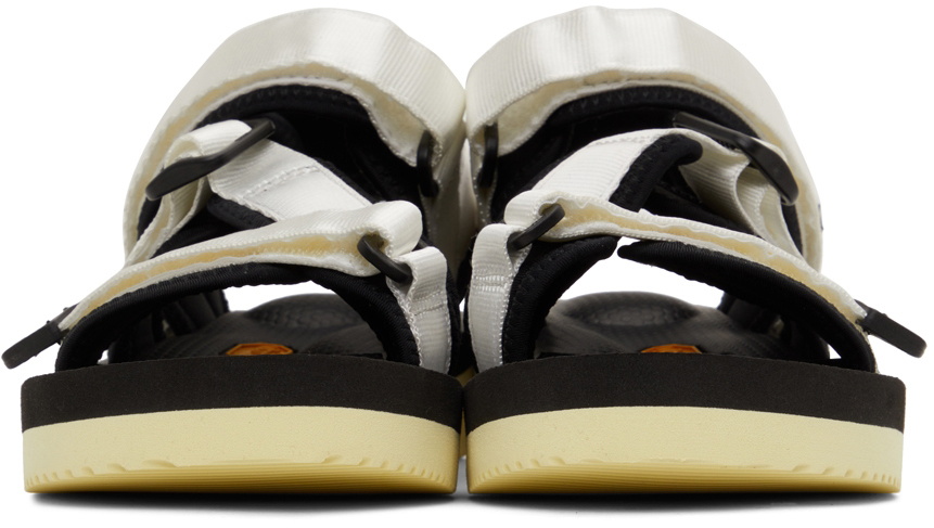 Suicoke White & Black KISEE-V Sandals Suicoke