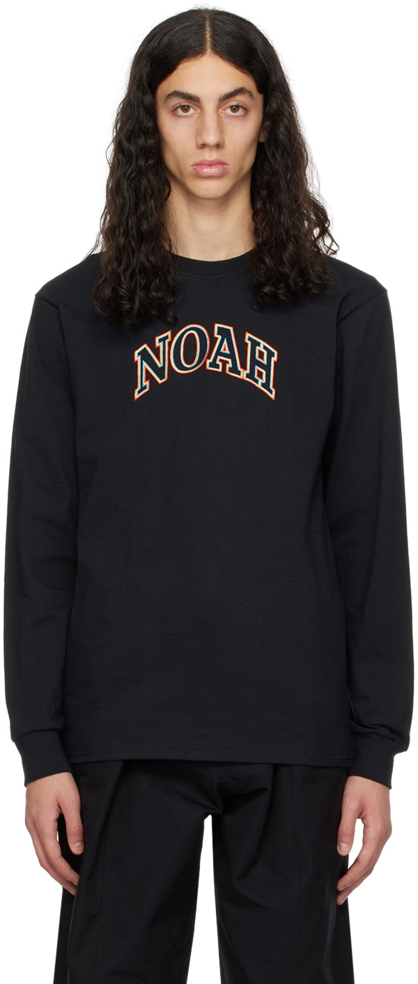 Noah Black Tricolor Long Sleeve T-Shirt Noah NYC