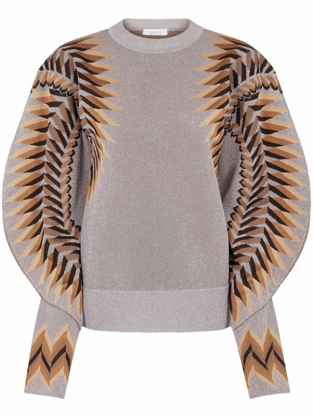 Rabanne Geometric Pattern Lurex Jumper Paco Rabanne