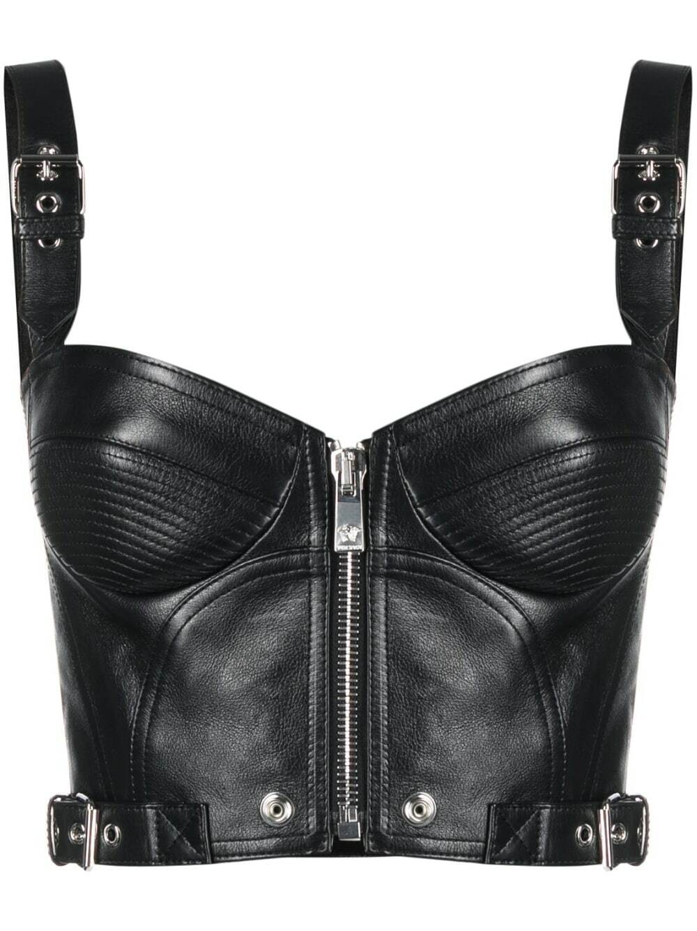 VERSACE - Leather Cropped Top Versace