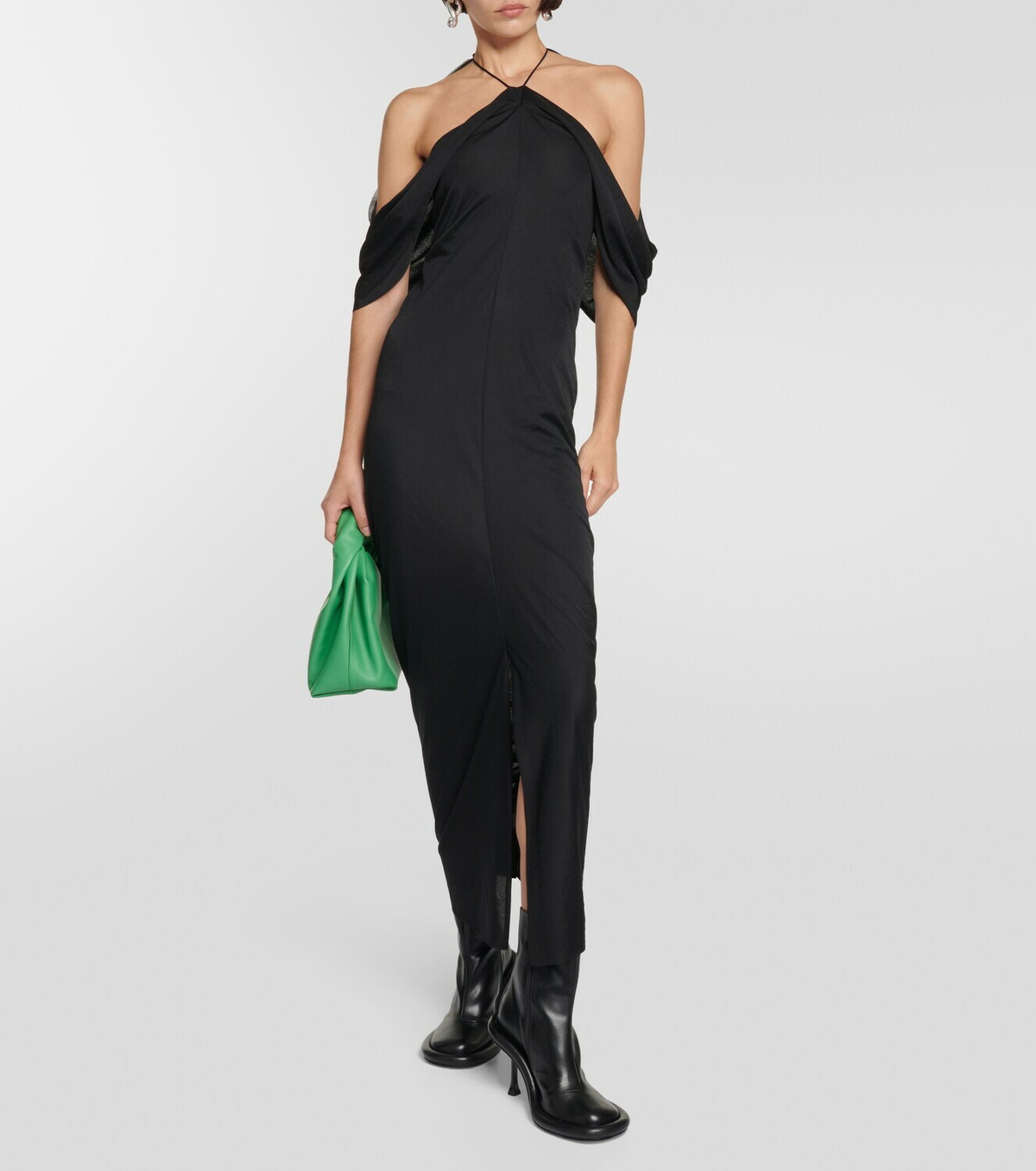 JW Anderson Off-shoulder draped midi dress JW Anderson