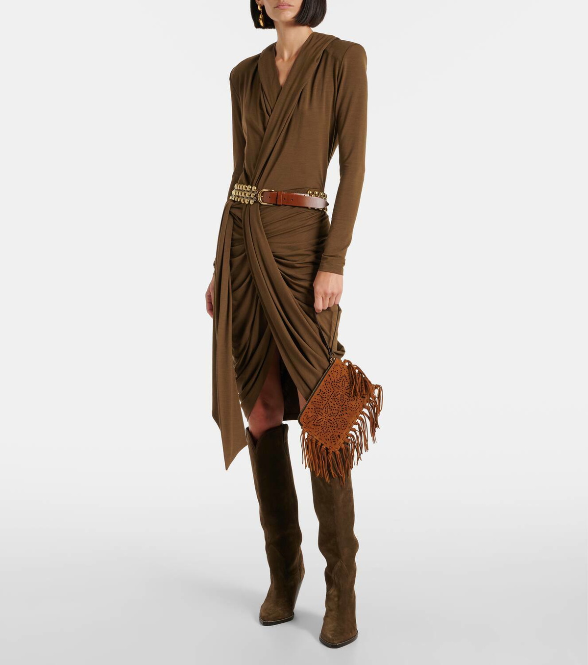 Isabel Marant Fringed suede clutch Isabel Marant