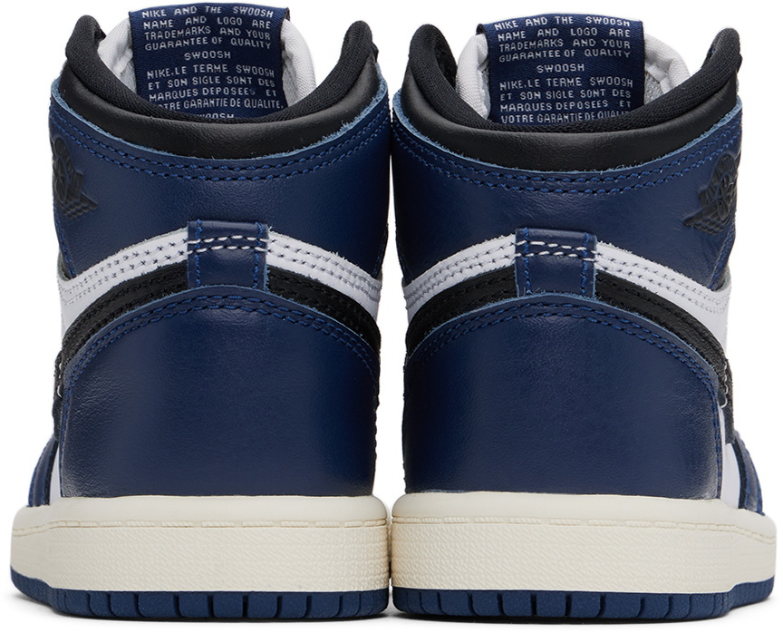 Nike Jordan Little Kids White & Navy Air Jordan 1 Retro High OG ...
