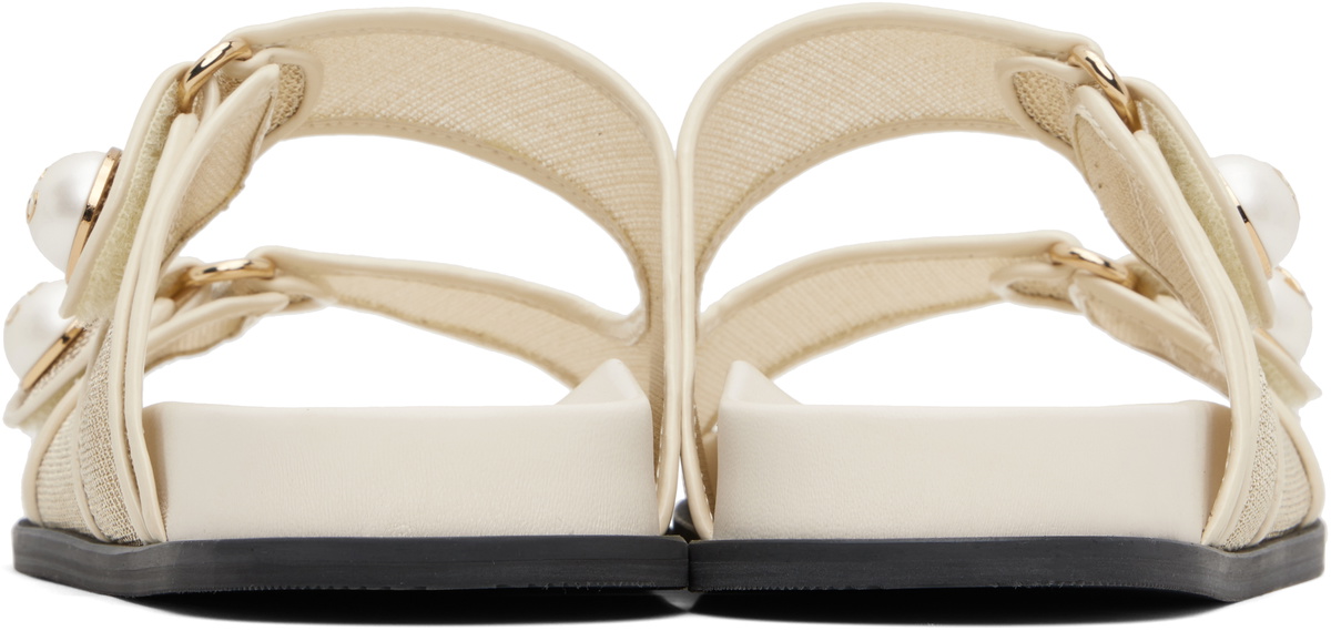 Jimmy Choo Off-White & Gold Fayence Sandals Jimmy Choo