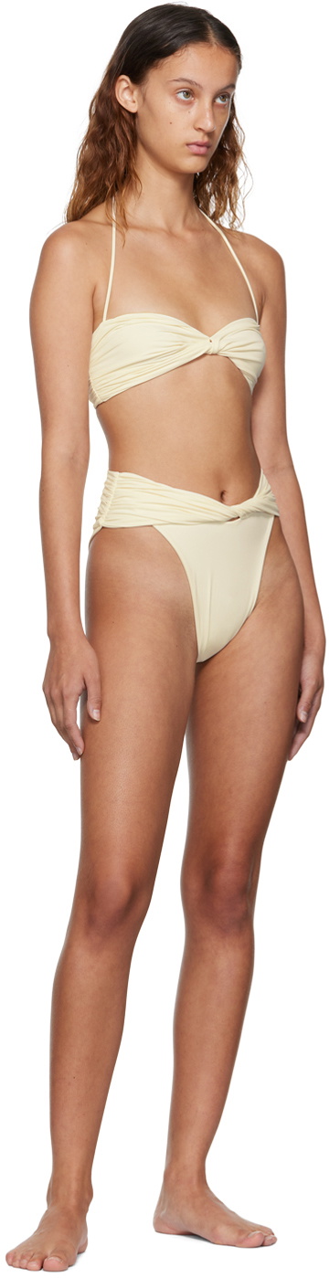 Magda Butrym Off-White Twist Bandeau Bikini Top Magda Butrym