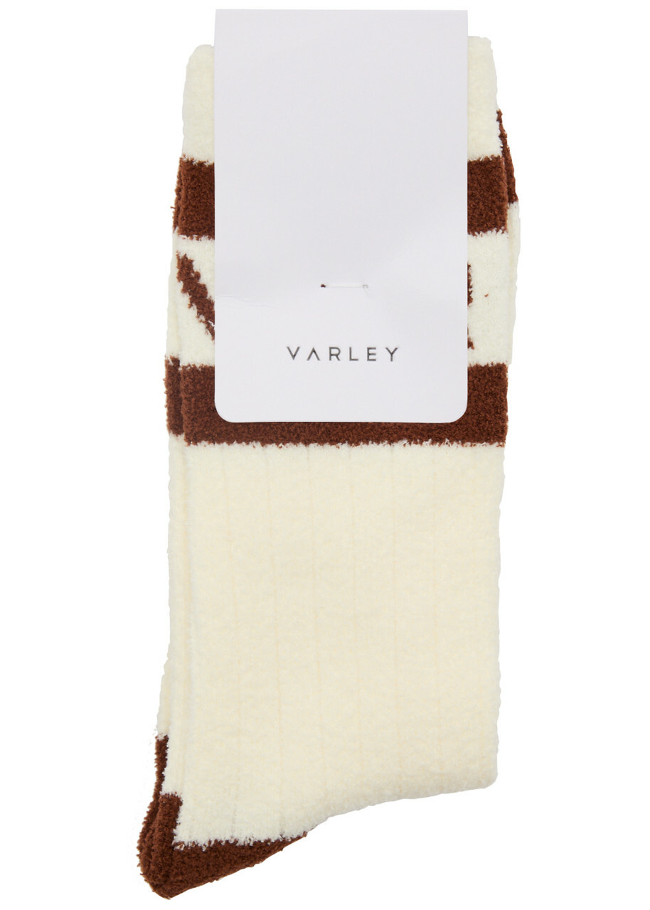 Varley Spencer Logo Terry Socks White Varley
