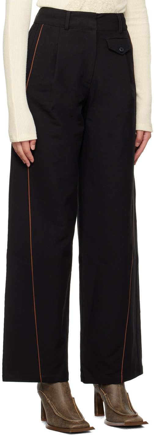 Kijun Black Piping Trousers Kijun
