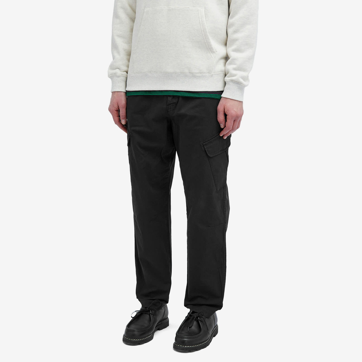 Paul Smith Men's Straight Fit Cargo Trousers in Black Paul Smith