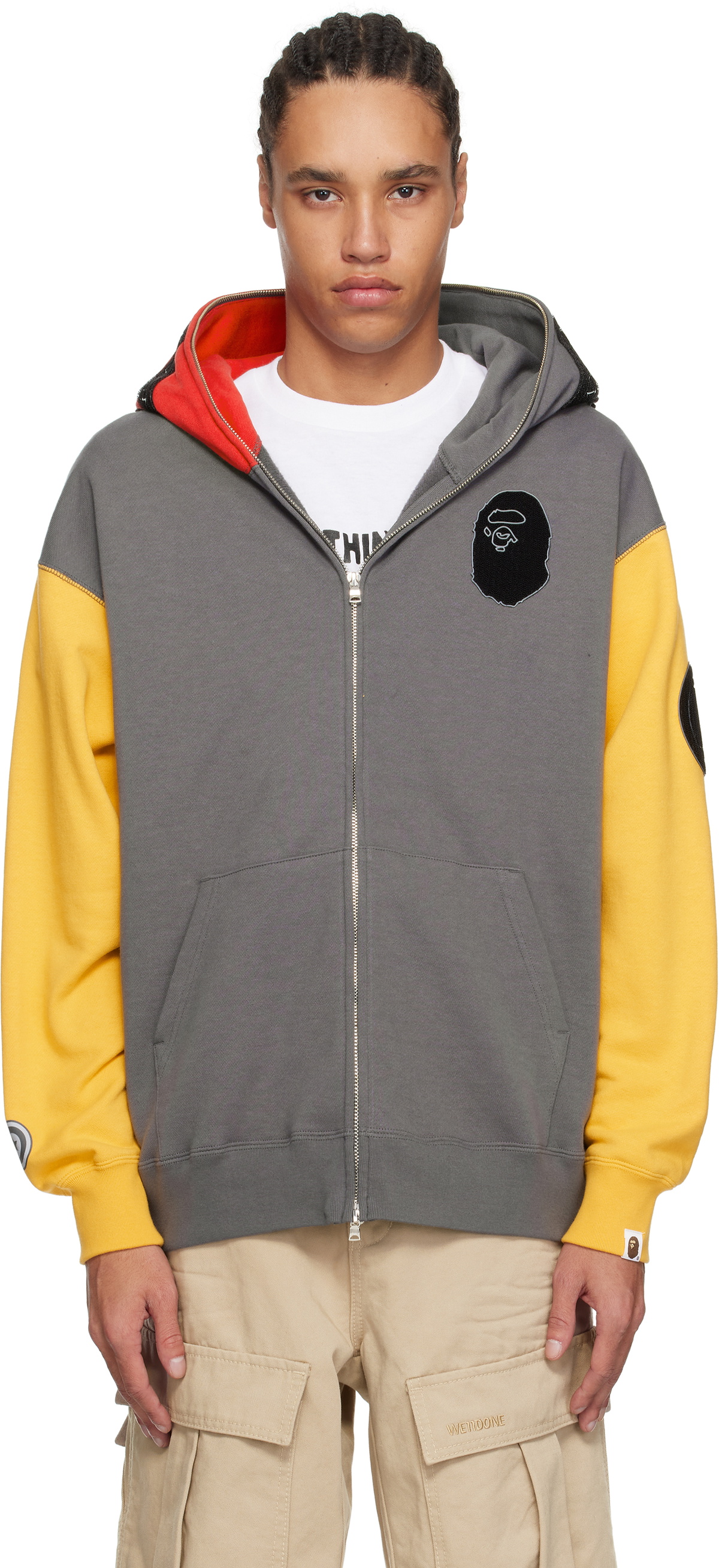 BAPE Gray Shark Full Zip Malaysia Hoodie A Bathing Ape