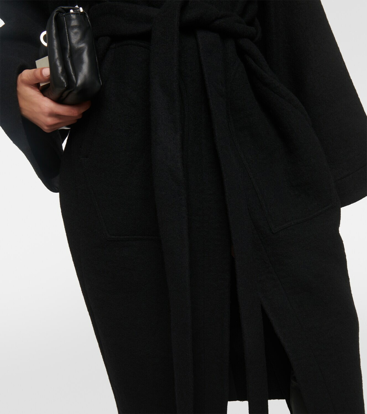 Rick Owens Belted virgin wool coat Rick Owens
