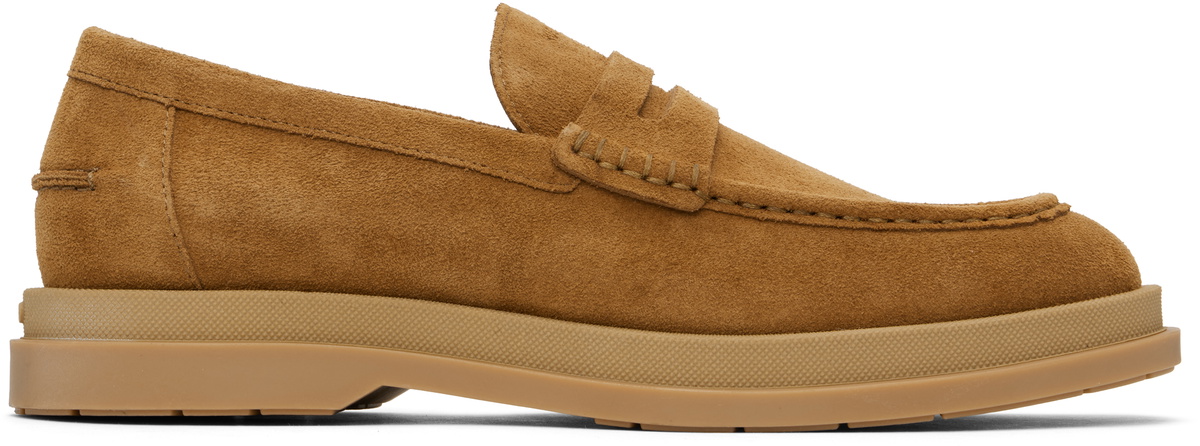 Hugo Tan Suede Loafers Hugo Boss