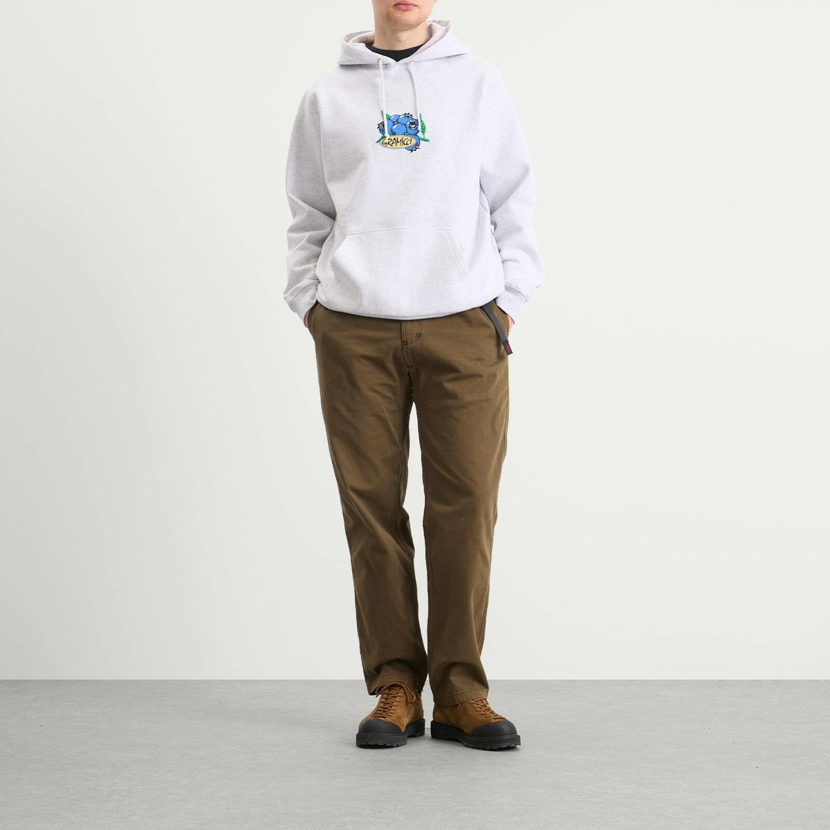 Gramicci Men's Blueberry Hoodie in Heather Ash Gramicci