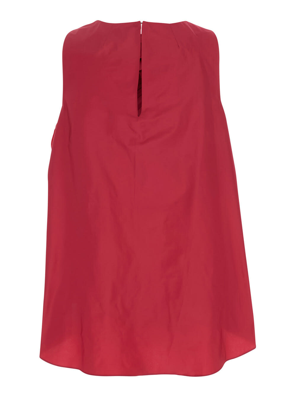 Parosh Bordeaux Blouse With Ruffles On The Front In Tech Fabric Women ...