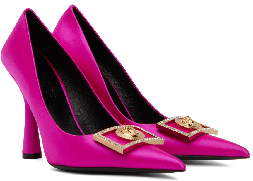 Versace Pink Medusa Heels Versace