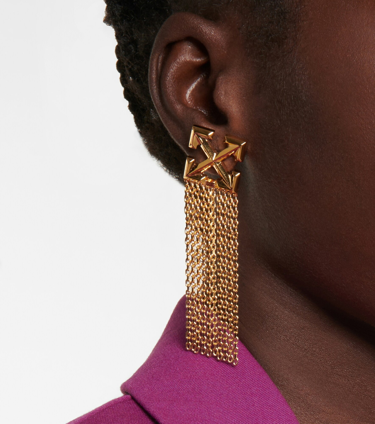 Off-White - Arrows chain earrings Off-White