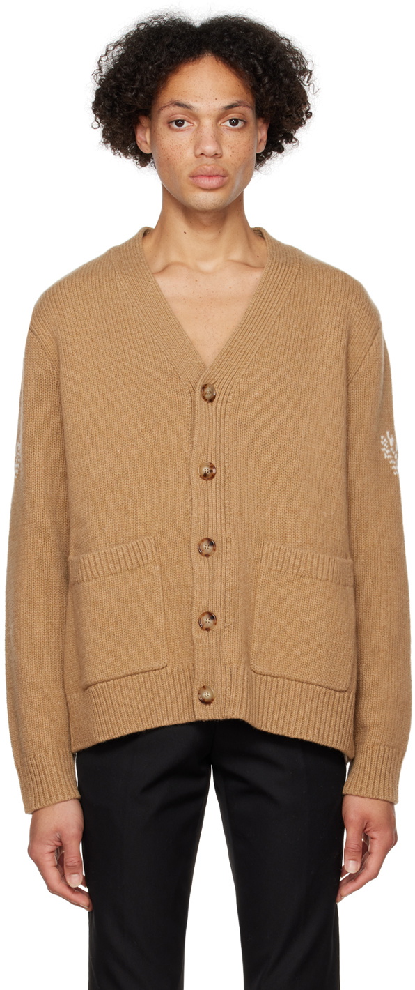 Burberry Tan Equestrian Knight Cardigan Burberry