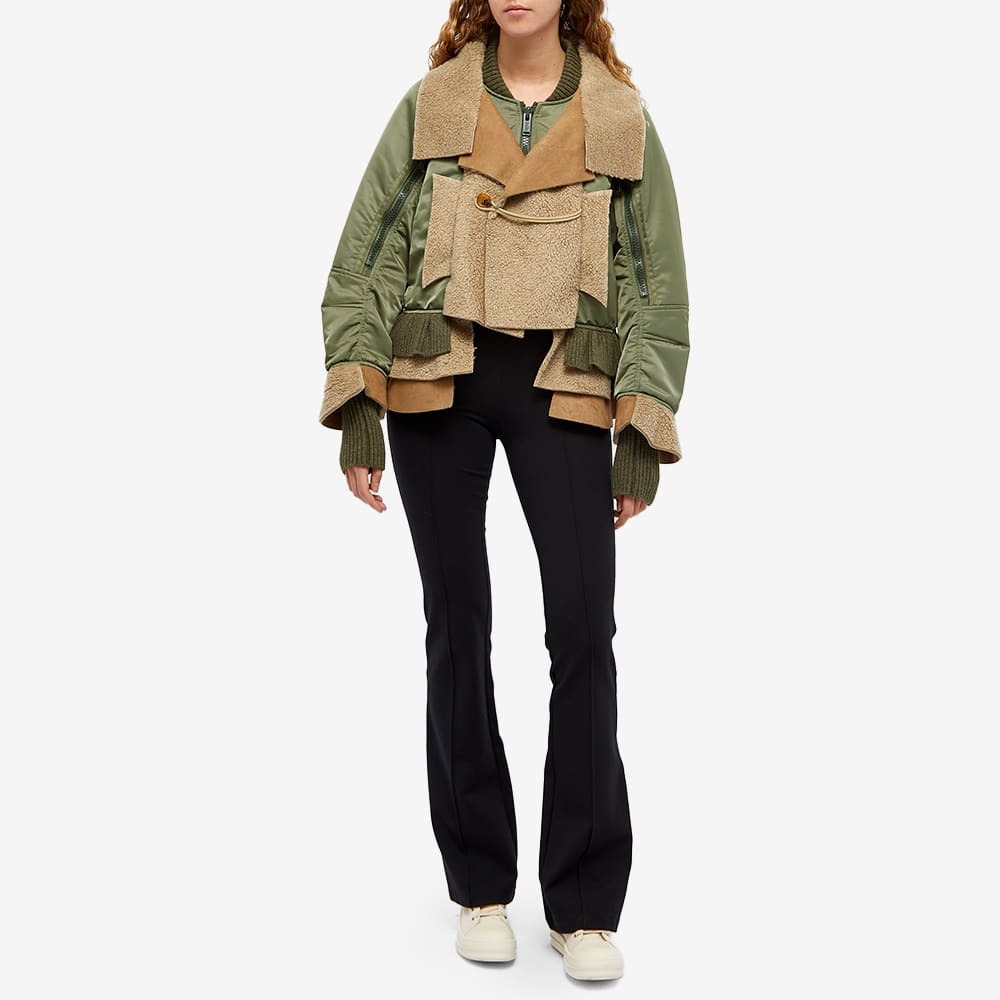 Undercover Women's Multi Fabric Bomber Jacket in Khaki Undercover