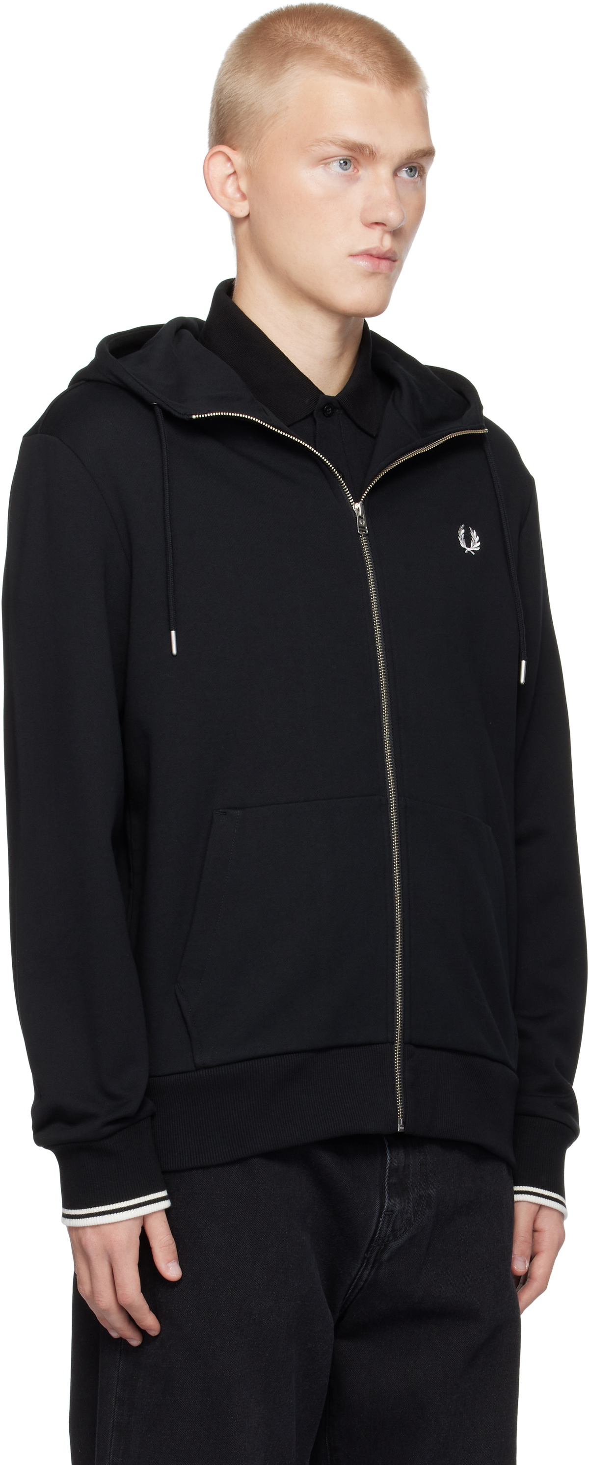Fred Perry Black Zip Hoodie Fred Perry