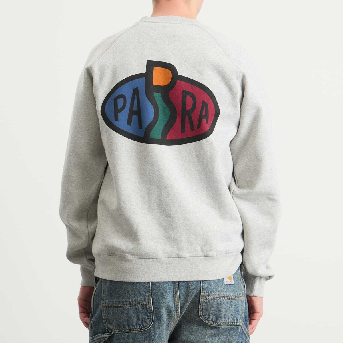By Parra Men's Legs Logo Crew Sweatshirt in Heather Grey By Parra