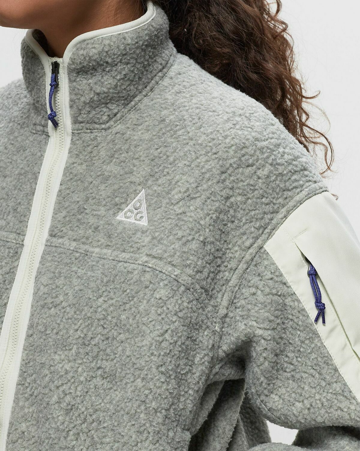 Nike Acg Arctic Wolf Polartec Oversized Fleece Full Zip Jacket Blue ...