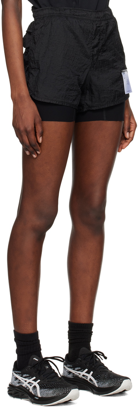 Satisfy Black Trail Shorts Satisfy