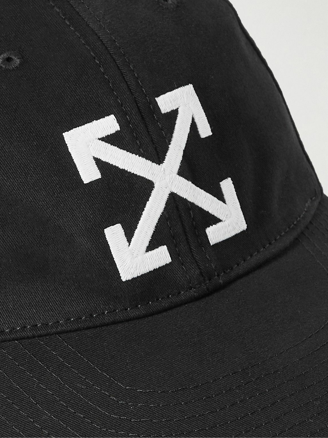 Off-White - Logo-Embroidered Cotton-Gabardine Baseball Cap Off-White