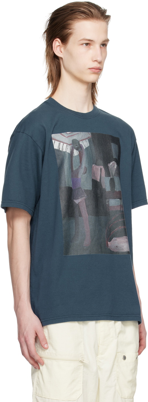 UNDERCOVER Blue Printed T-Shirt Undercover