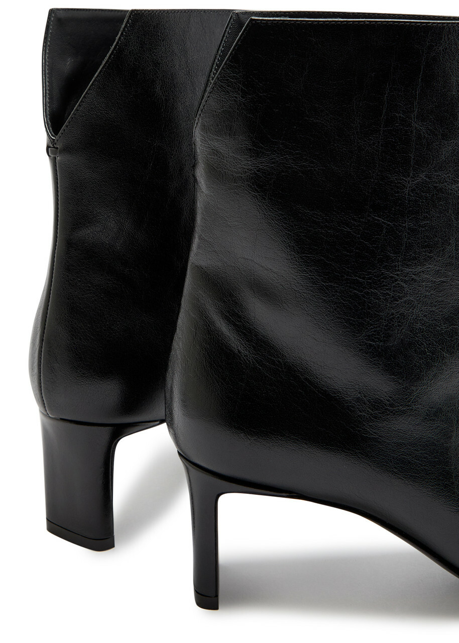 Khaite Ona 55 Leather Ankle Boots Black Khaite