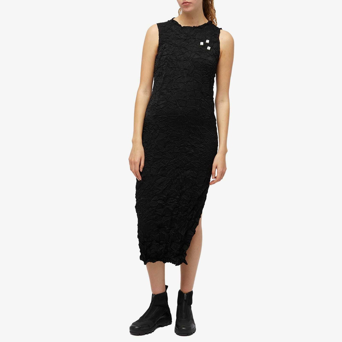 JW Anderson Women's Sleeveless High Split Keyboard Dress in Black JW ...