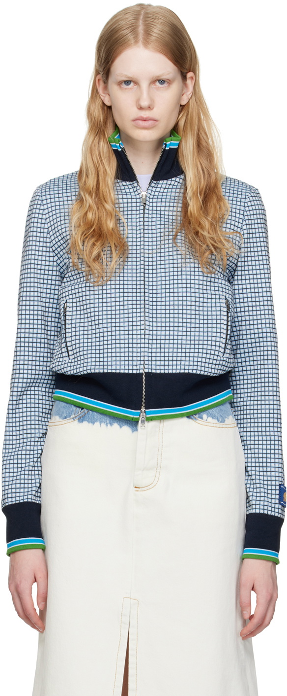 Marni Blue & White Check Jacket Marni